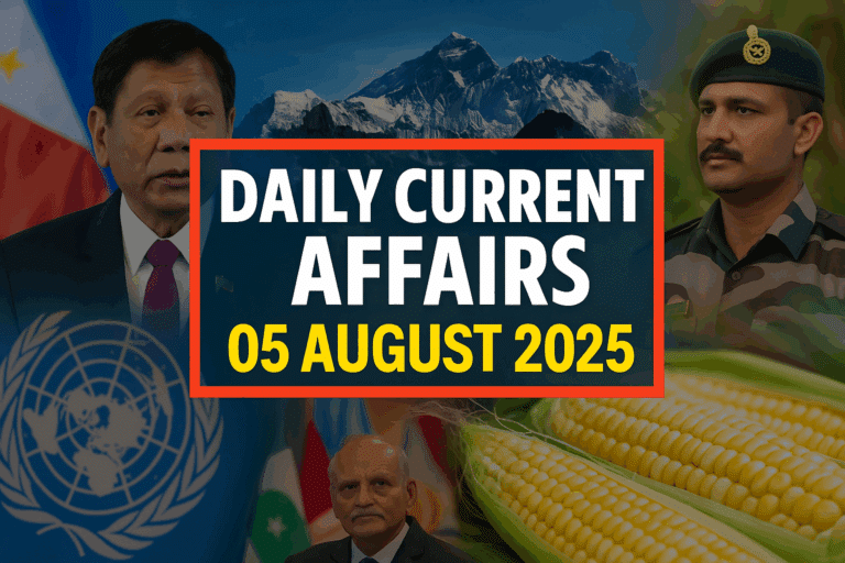 05 August 2025 Current Affairs » Army Study